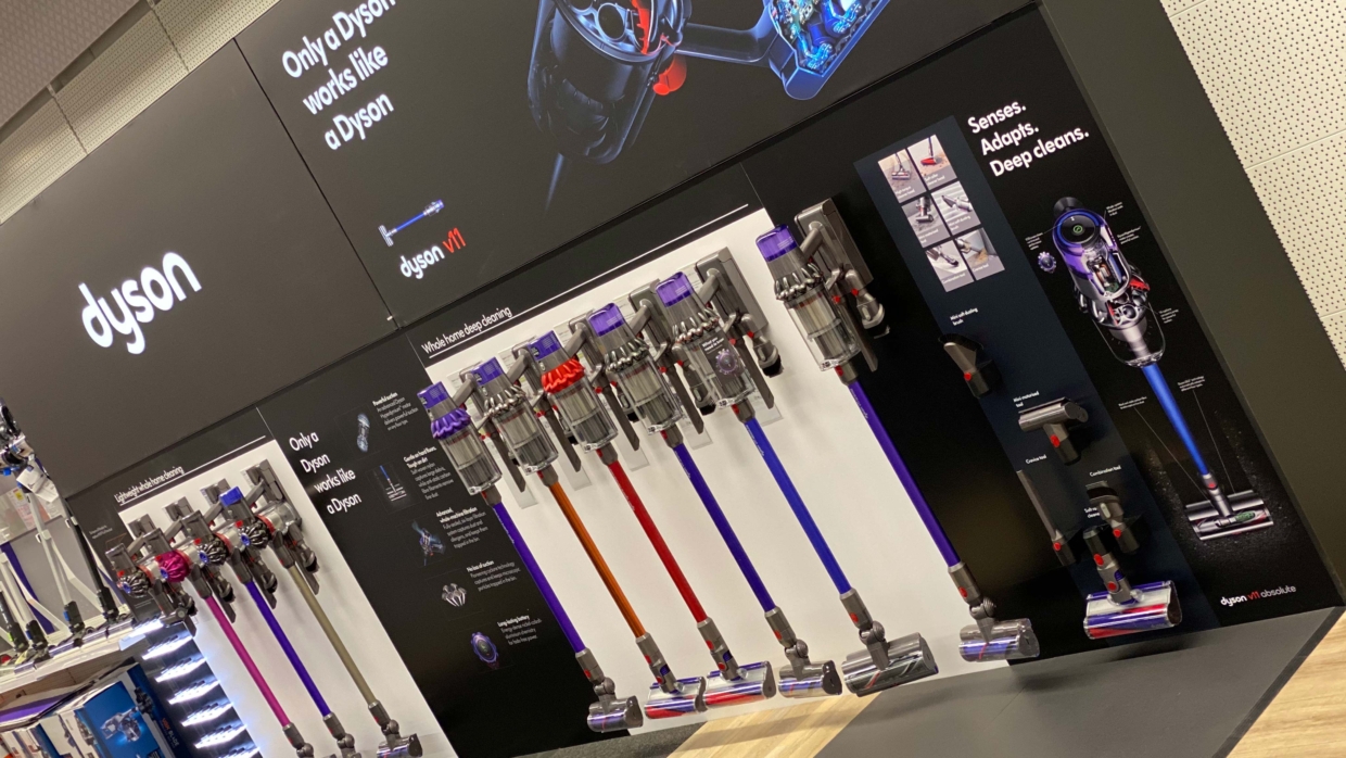 Dyson retail design and installation | Attero Retail Design Agency