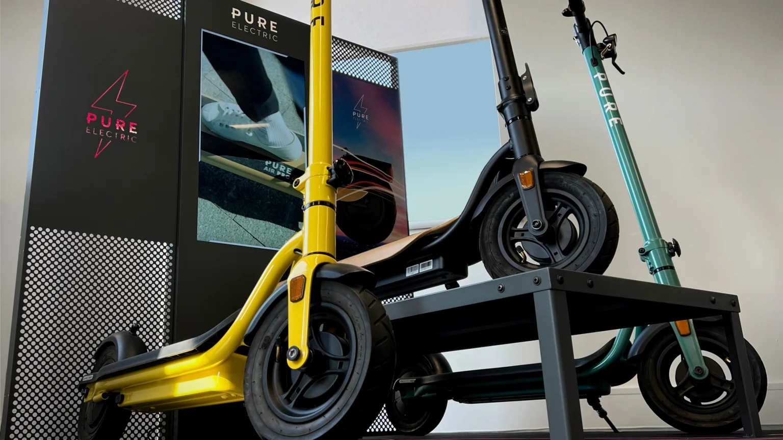 PURE ELECTRIC illuminated retail display | Attero Retail Design Agency